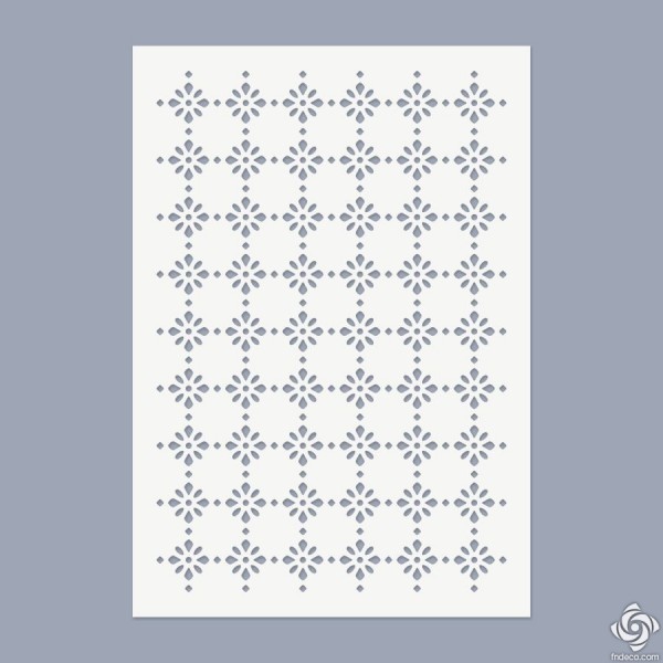 FN-DECO Stencil - Apró virágminta